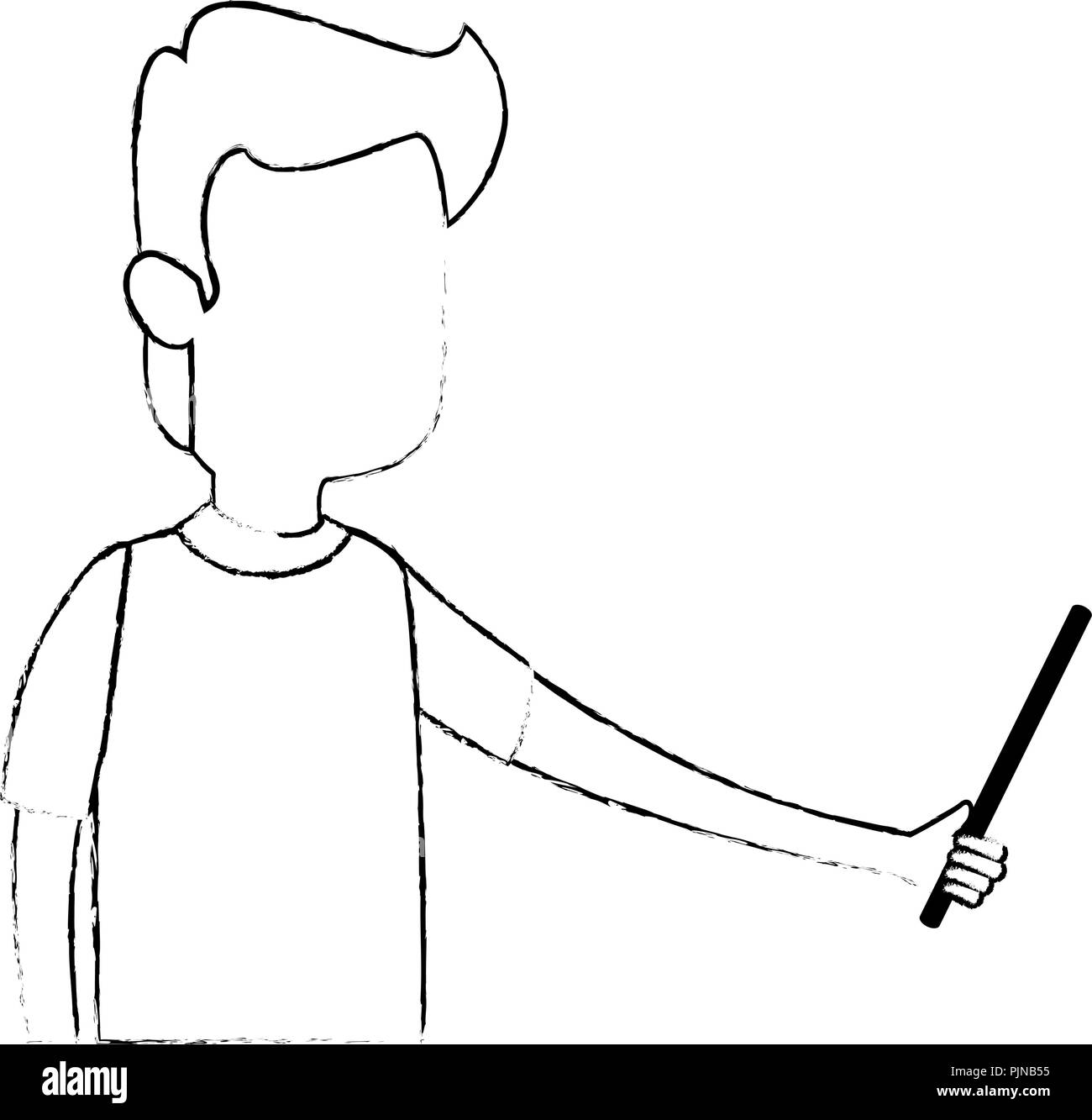 Pointing stick Black and White Stock Photos & Images - Alamy