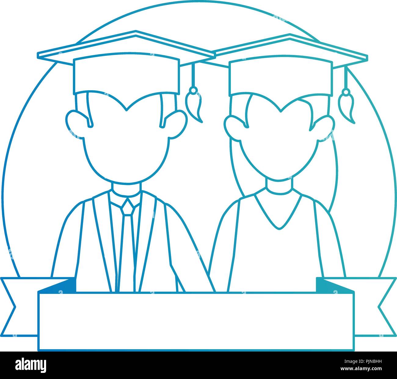 couple students graduated characters Stock Vector Image & Art - Alamy