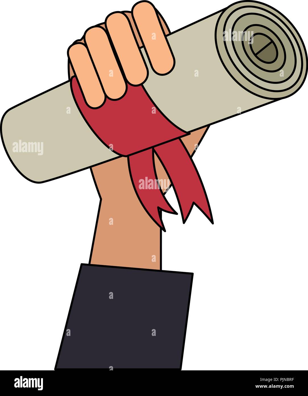 hand human with graduation diploma Stock Vector Image & Art - Alamy