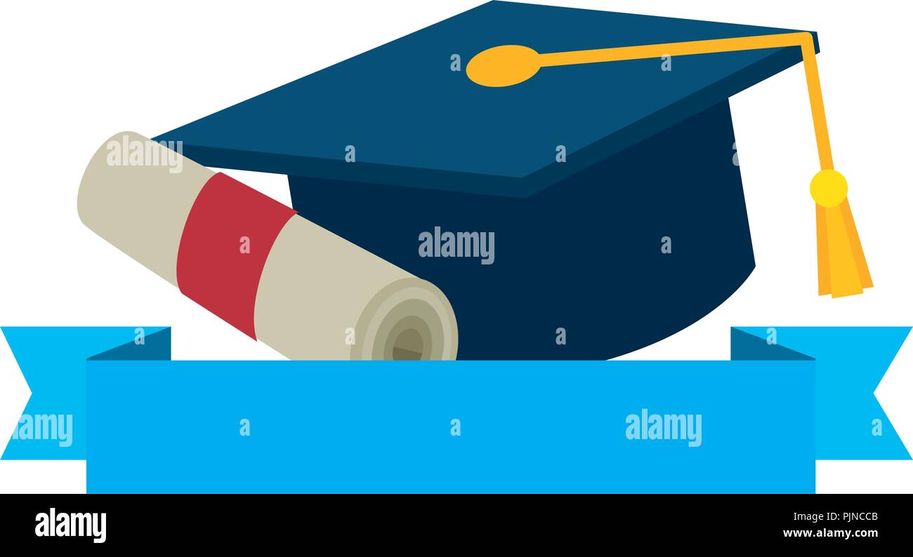 graduation hat with diploma Stock Vector Image & Art - Alamy