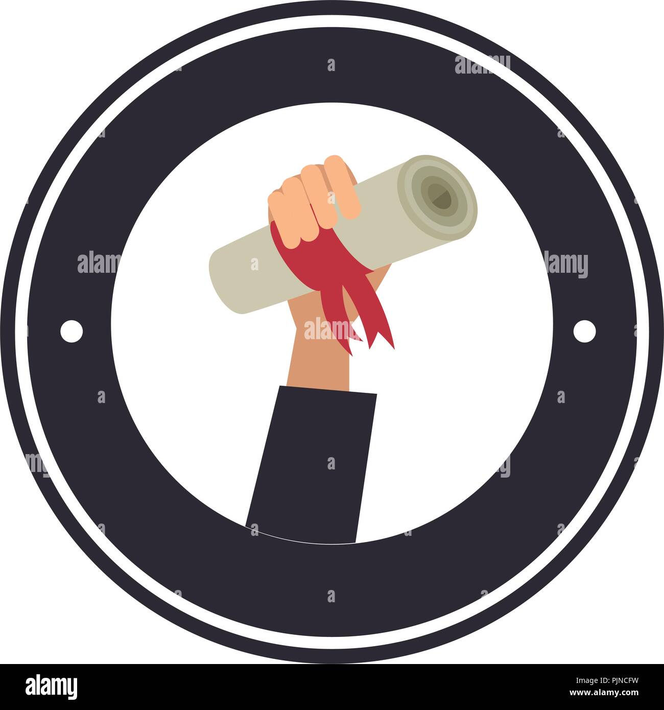 hand human with graduation diploma Stock Vector Image & Art - Alamy