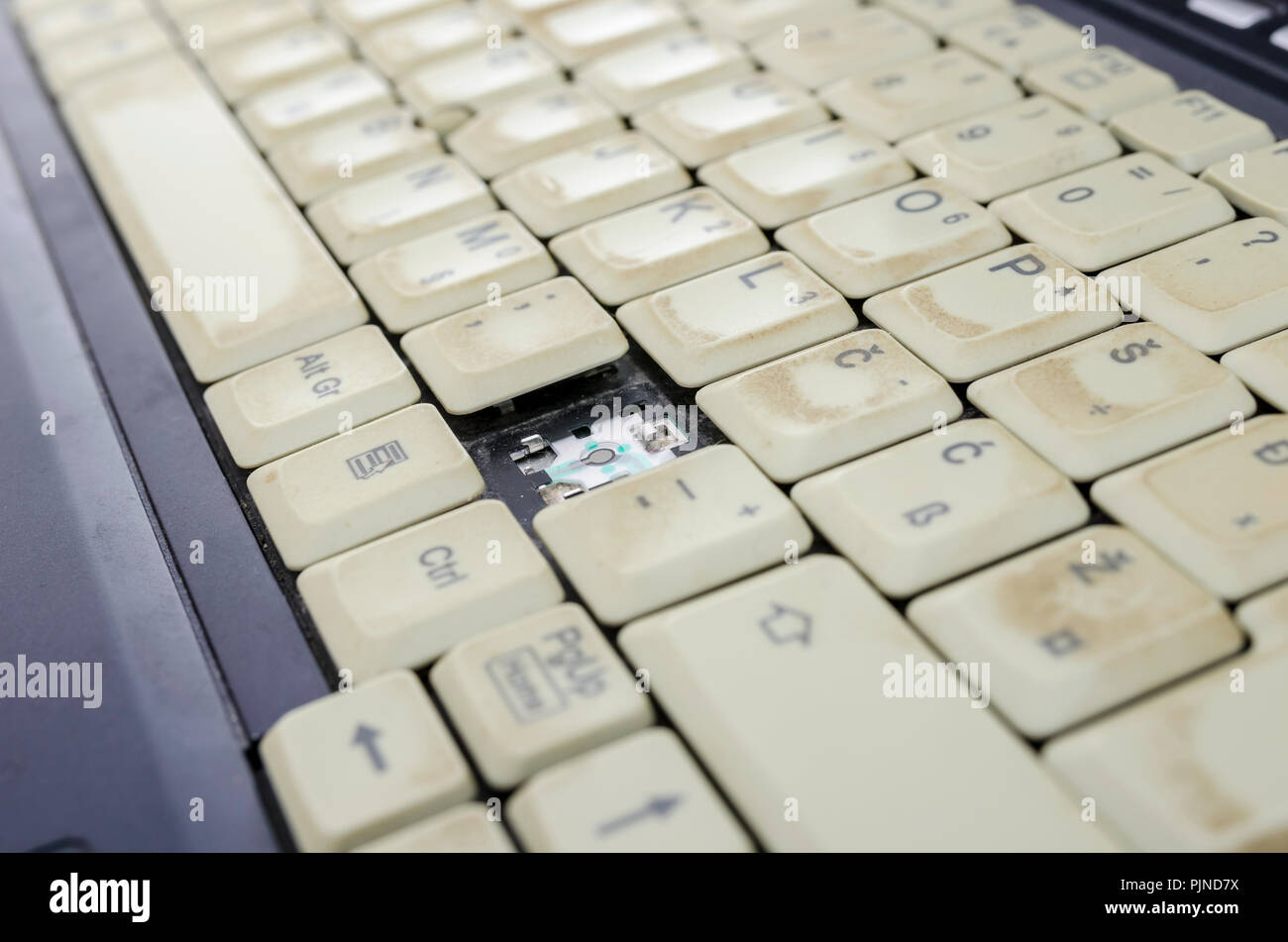 Dirty laptop keyboard hi-res stock photography and images - Alamy