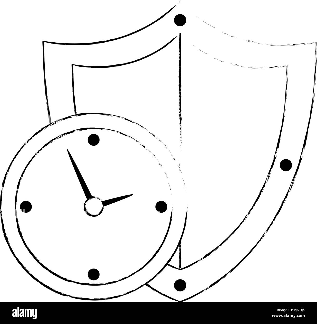 Shield clock Black and White Stock Photos & Images - Alamy
