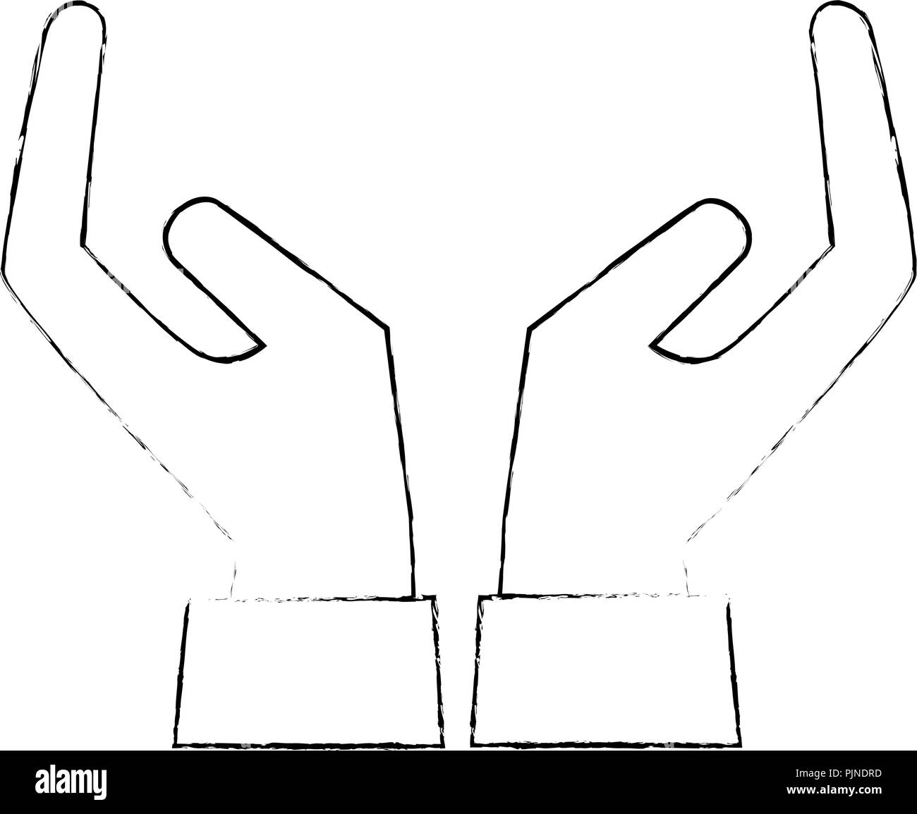 Concept unity support protection Black and White Stock Photos & Images ...