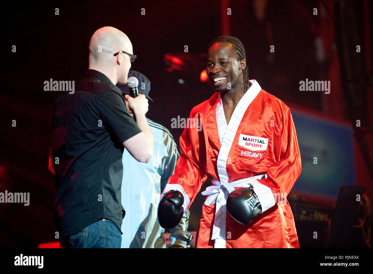 European boxer Sugar Jackson at the Humo's Pop Poll Deluxe awards ...