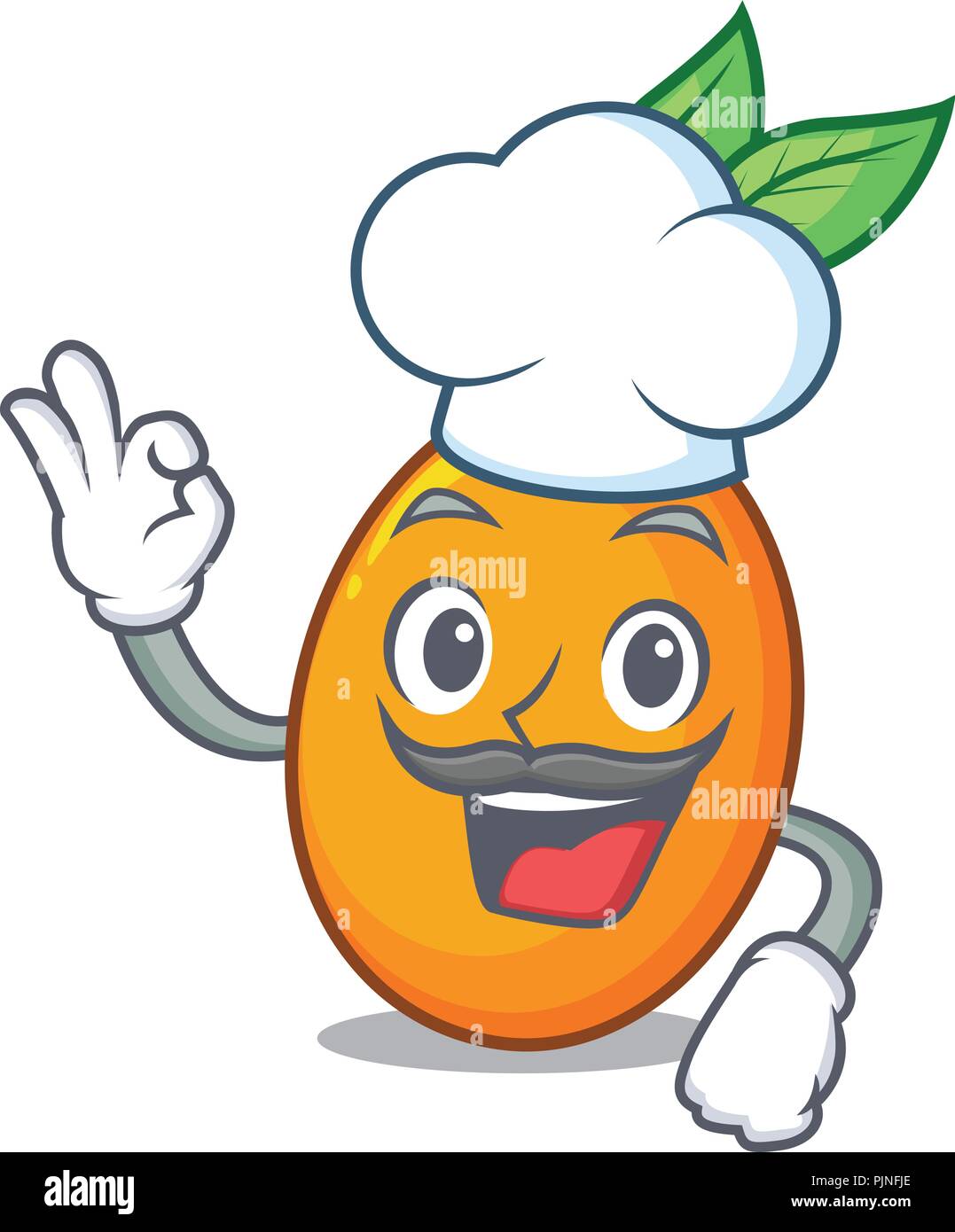 Chef fresh juicy yellow plum isolated on cartoon Stock Vector Image ...