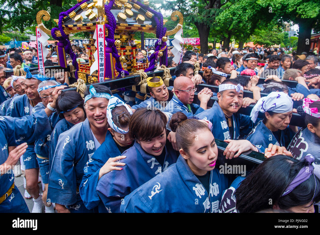 Participants in the Kanda Matsuri in Tokyo, Japan Stock Photo - Alamy