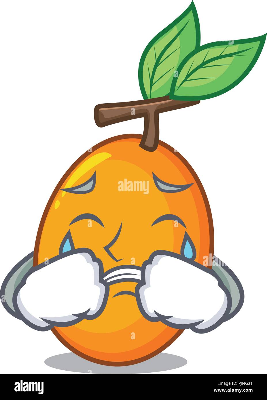 Crying ripe yellow plums on the tree cartoon Stock Vector Image & Art ...