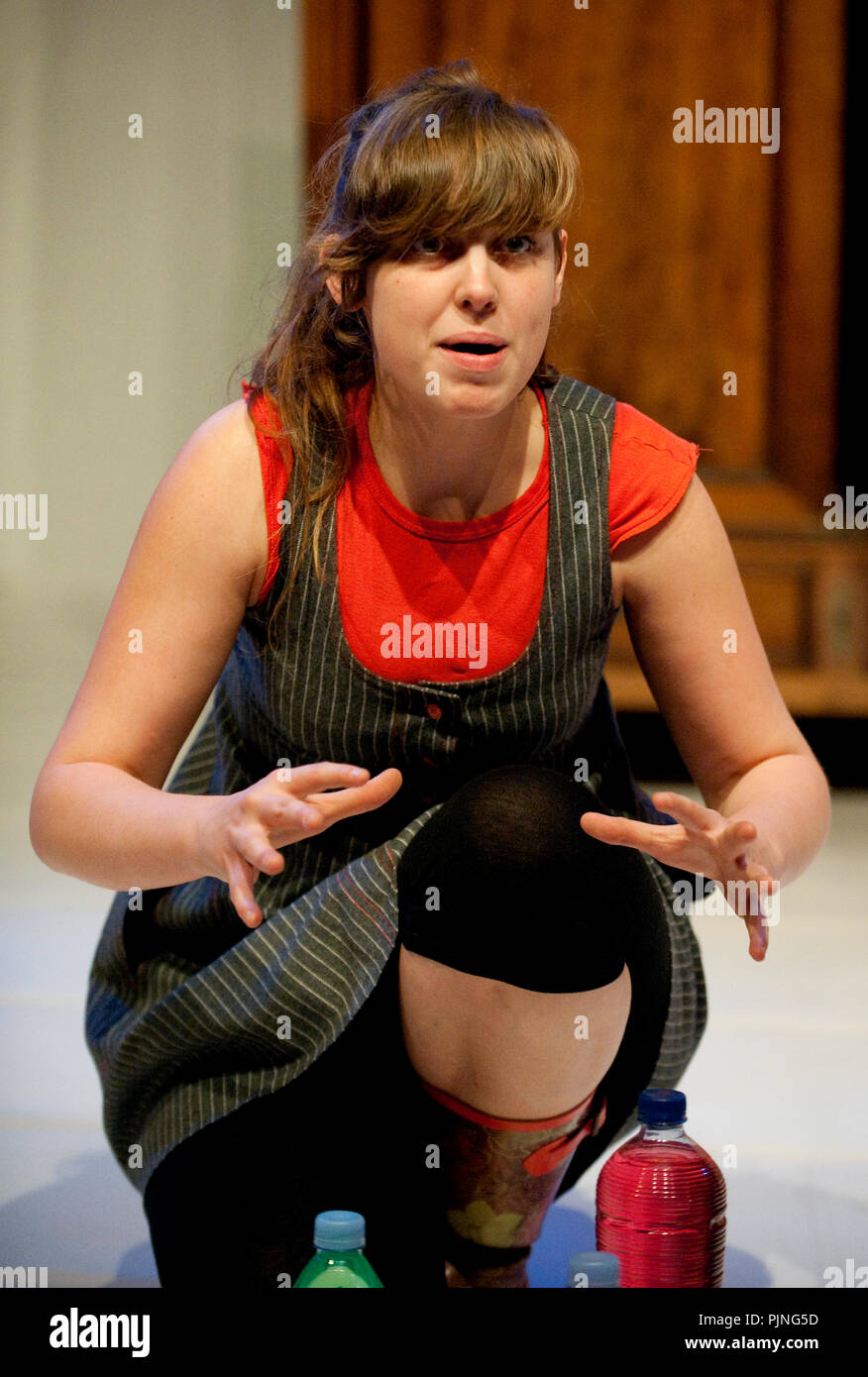 Theatre director Sarah Moens Ionesco's project Iedereen Wakker (Belgium, 15/04/2009 Stock Photo ...