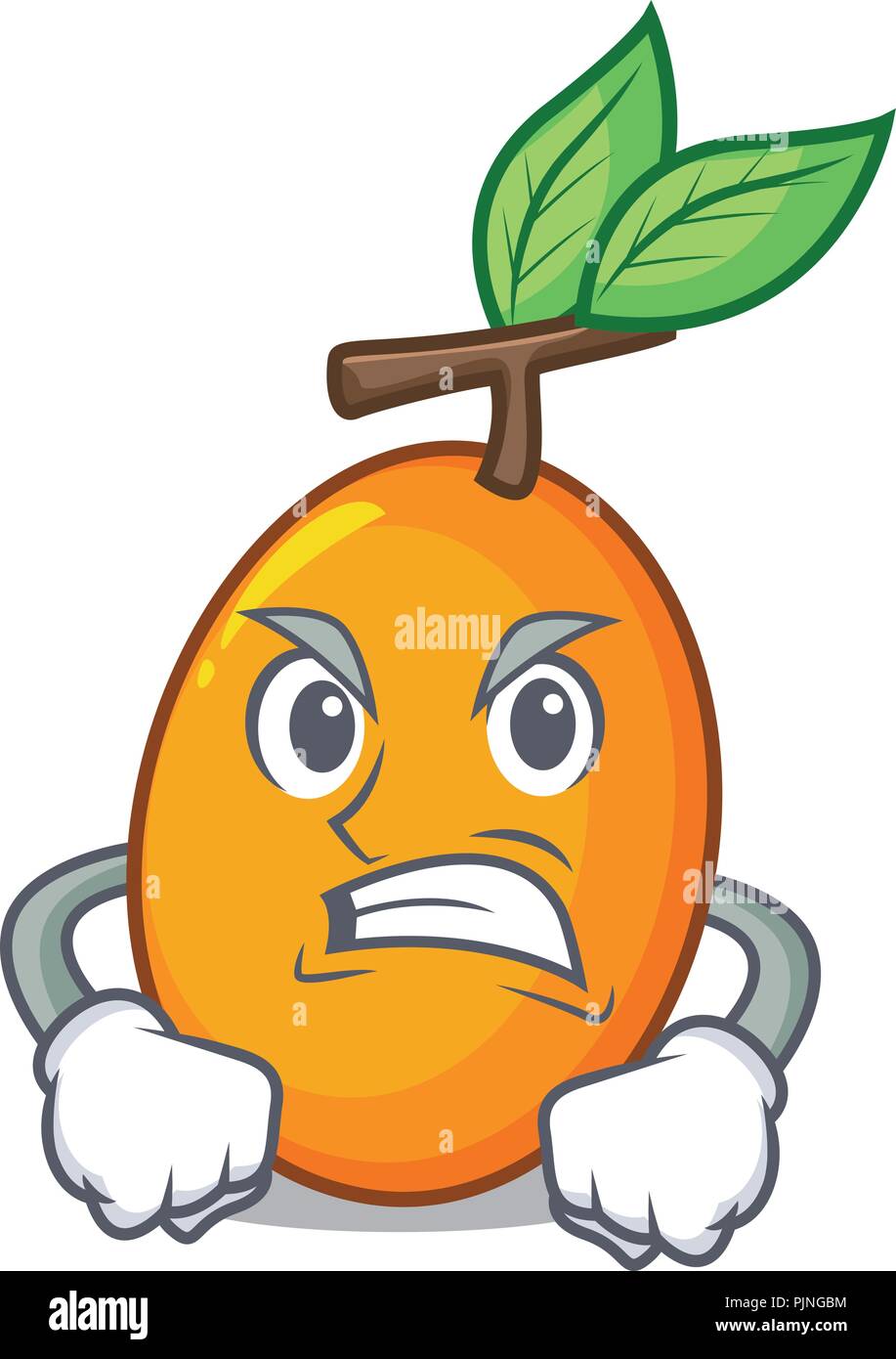 Angry ripe yellow plums on the tree cartoon Stock Vector Image & Art ...