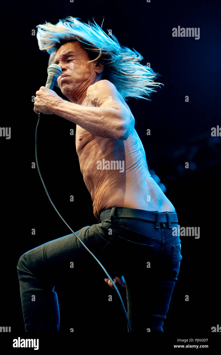 American punk band Iggy Pop & The Stooges in concert at the second day ...