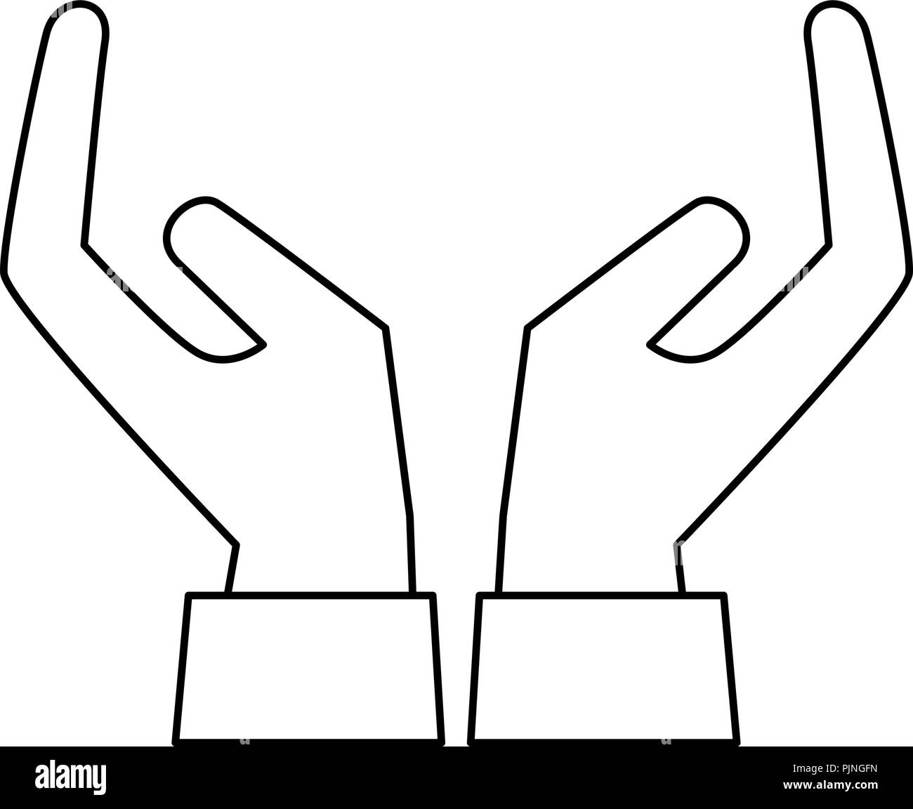 hands human protection icon Stock Vector Image & Art - Alamy