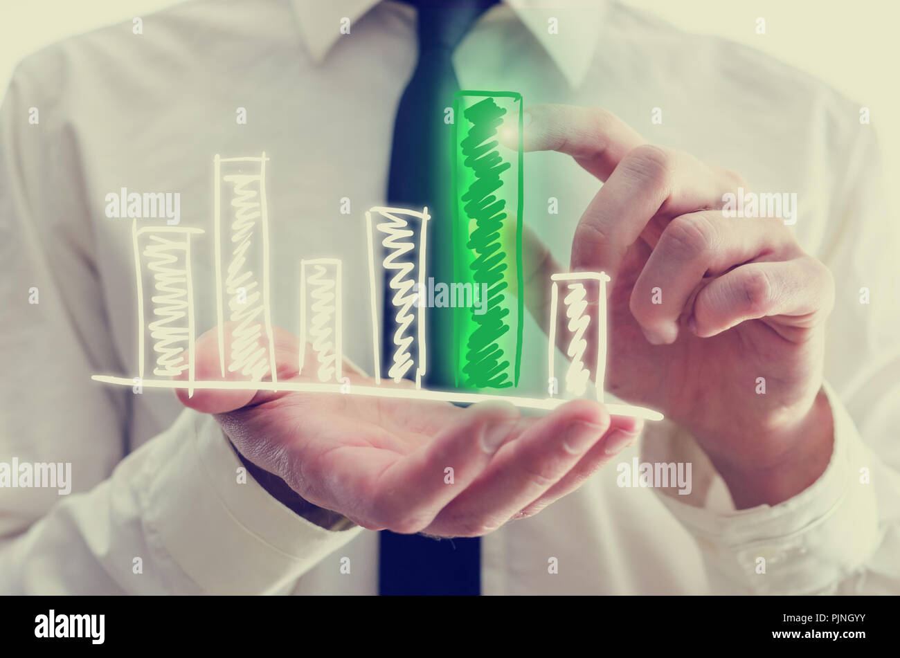 Hand drawn business bar graph hi-res stock photography and images - Alamy