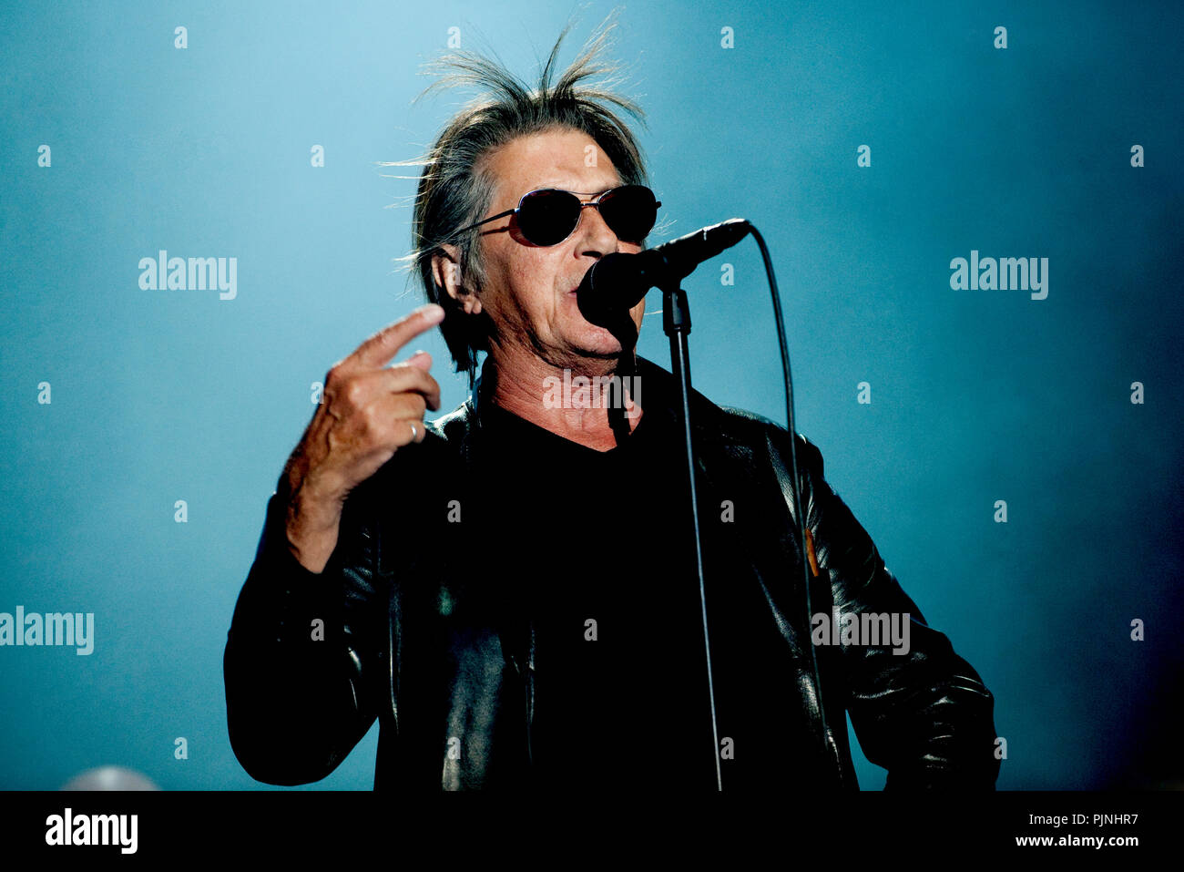 French singer Jacques Dutronc in concert at the Francofolies festival ...