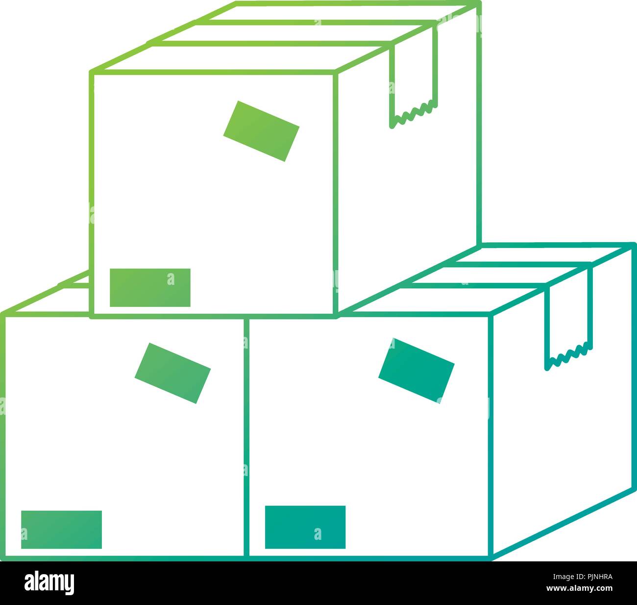 pile packing boxes carton Stock Vector Image & Art - Alamy