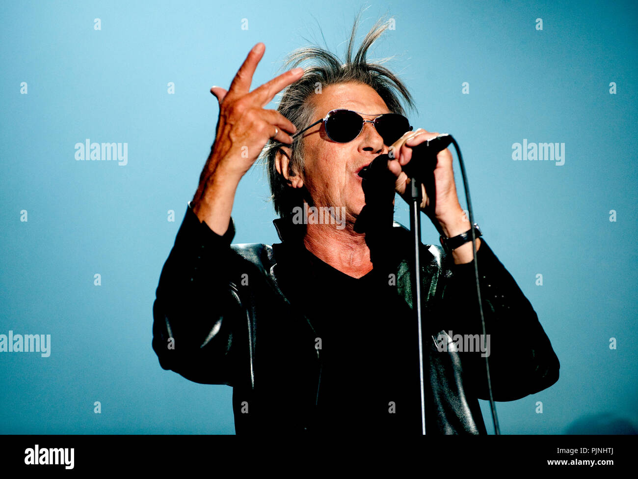 French singer Jacques Dutronc in concert at the Francofolies festival ...