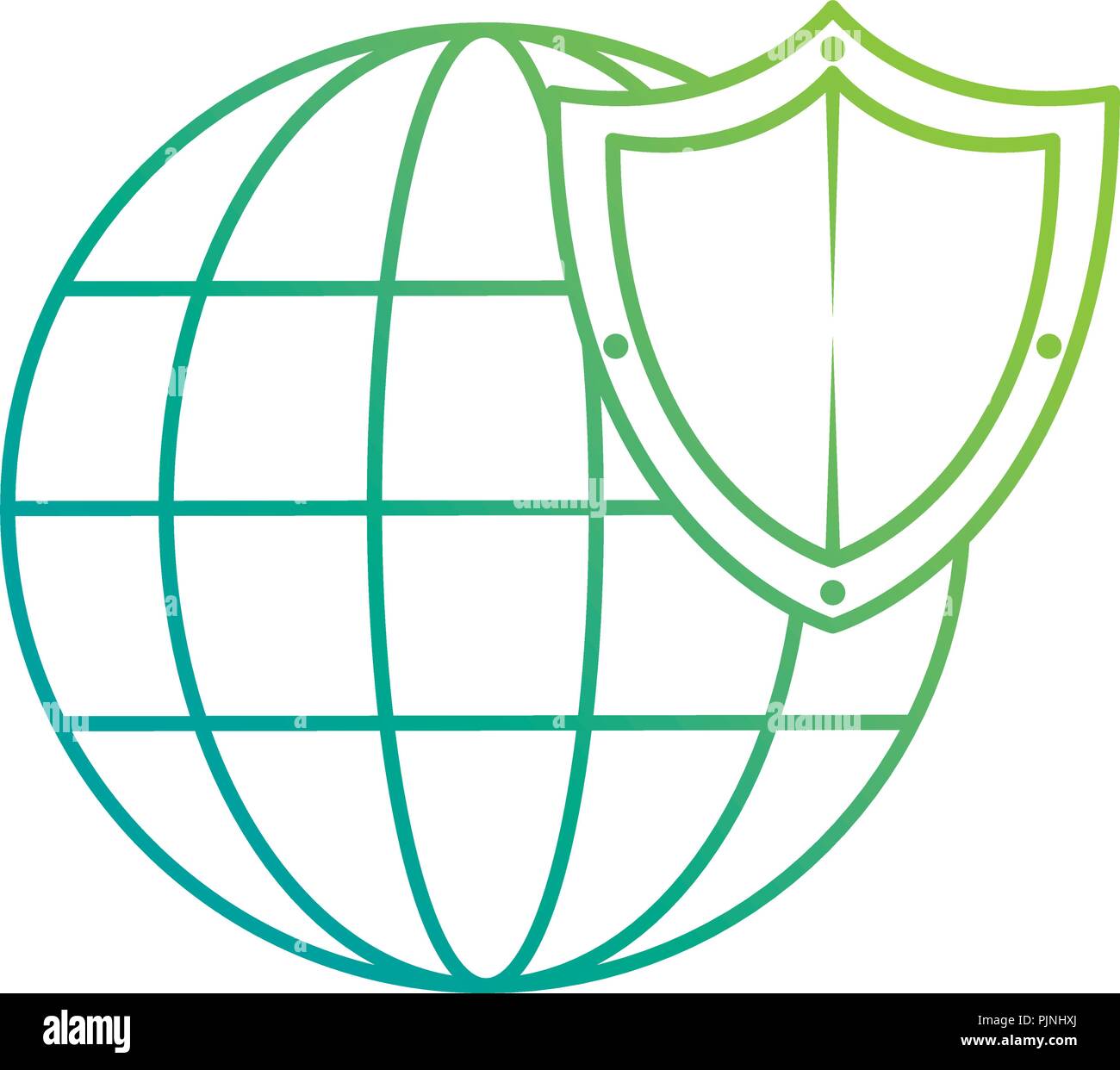 sphere planet with shield Stock Vector Image & Art - Alamy