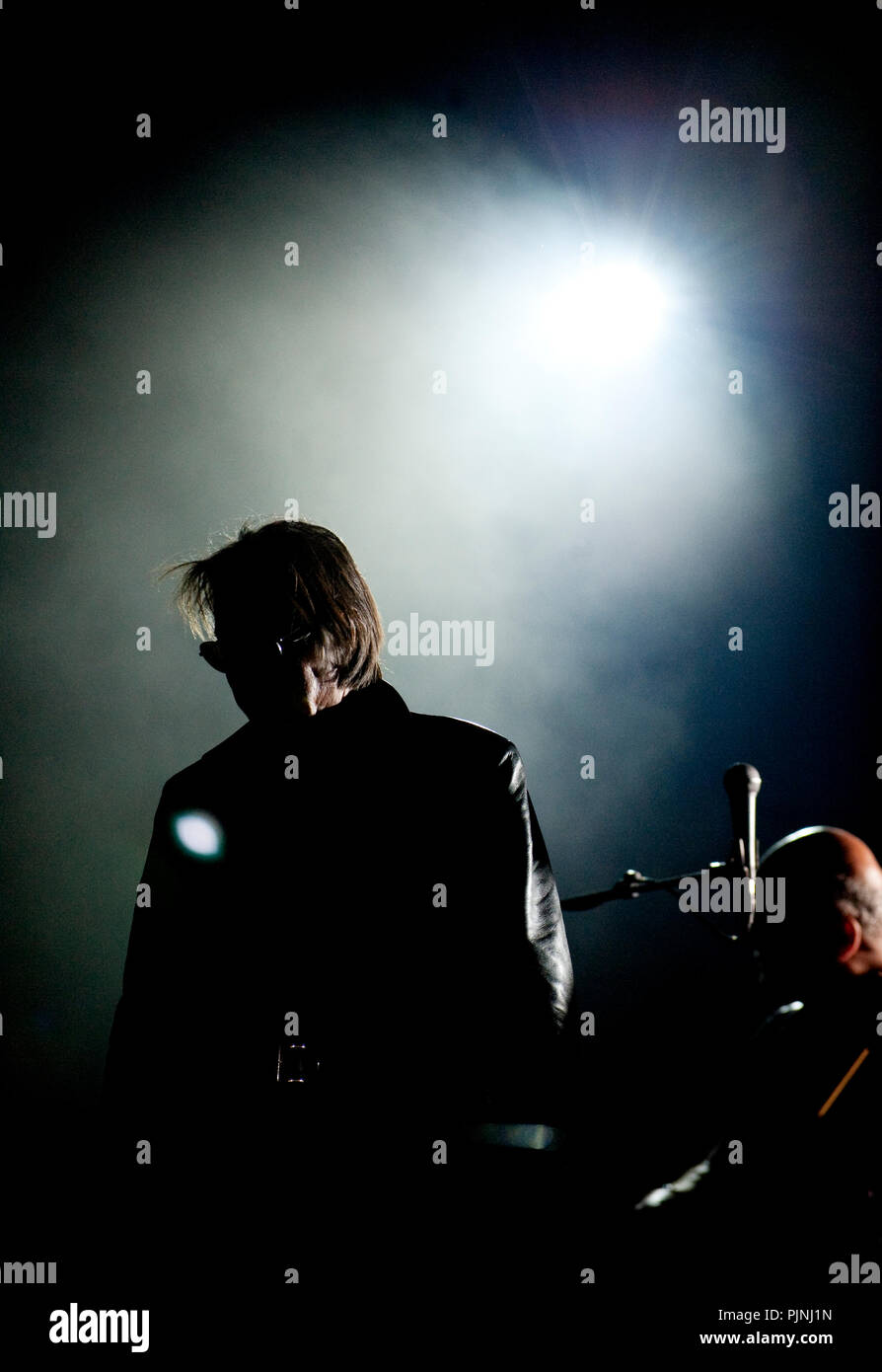 French singer Jacques Dutronc in concert at the Francofolies festival ...
