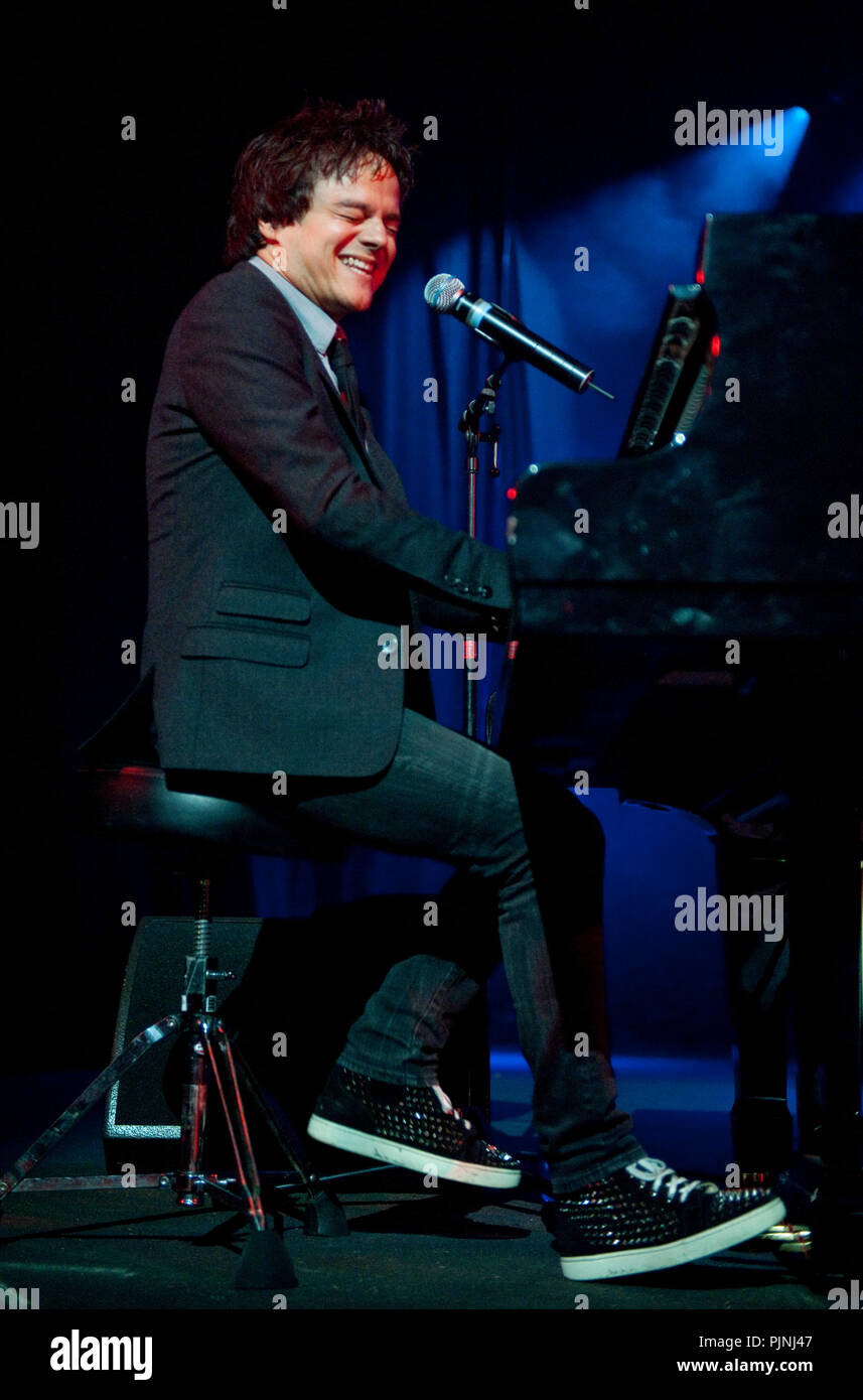 British singer Jamie Cullum in concert at the Jazz Middelheim festival ...