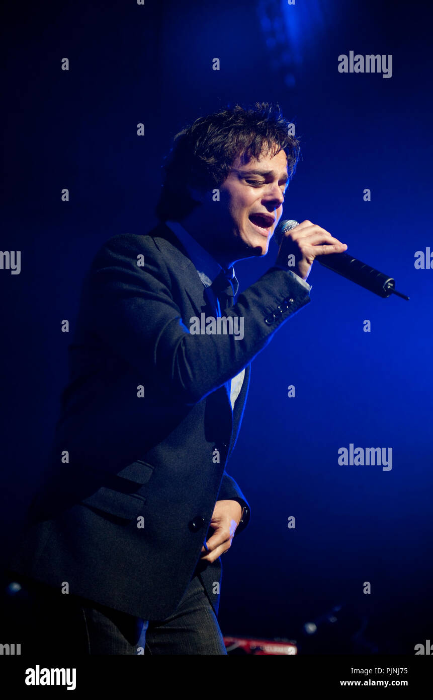 British singer Jamie Cullum in concert at the Jazz Middelheim festival ...