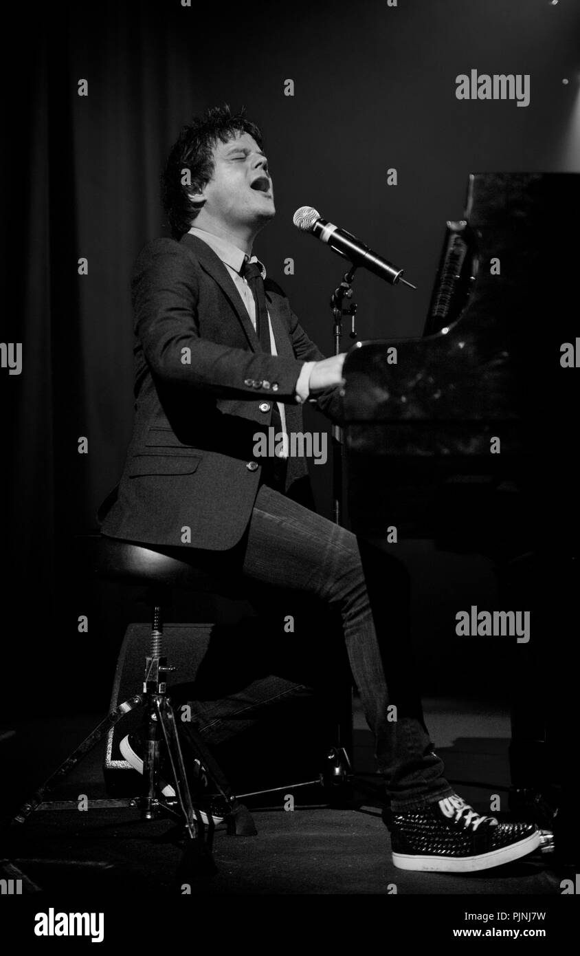 British singer Jamie Cullum in concert at the Jazz Middelheim festival ...