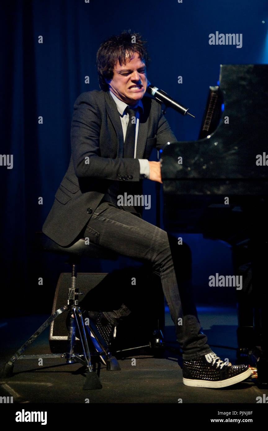 British singer Jamie Cullum in concert at the Jazz Middelheim festival ...