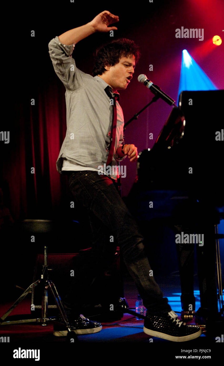 British singer Jamie Cullum in concert at the Jazz Middelheim festival ...