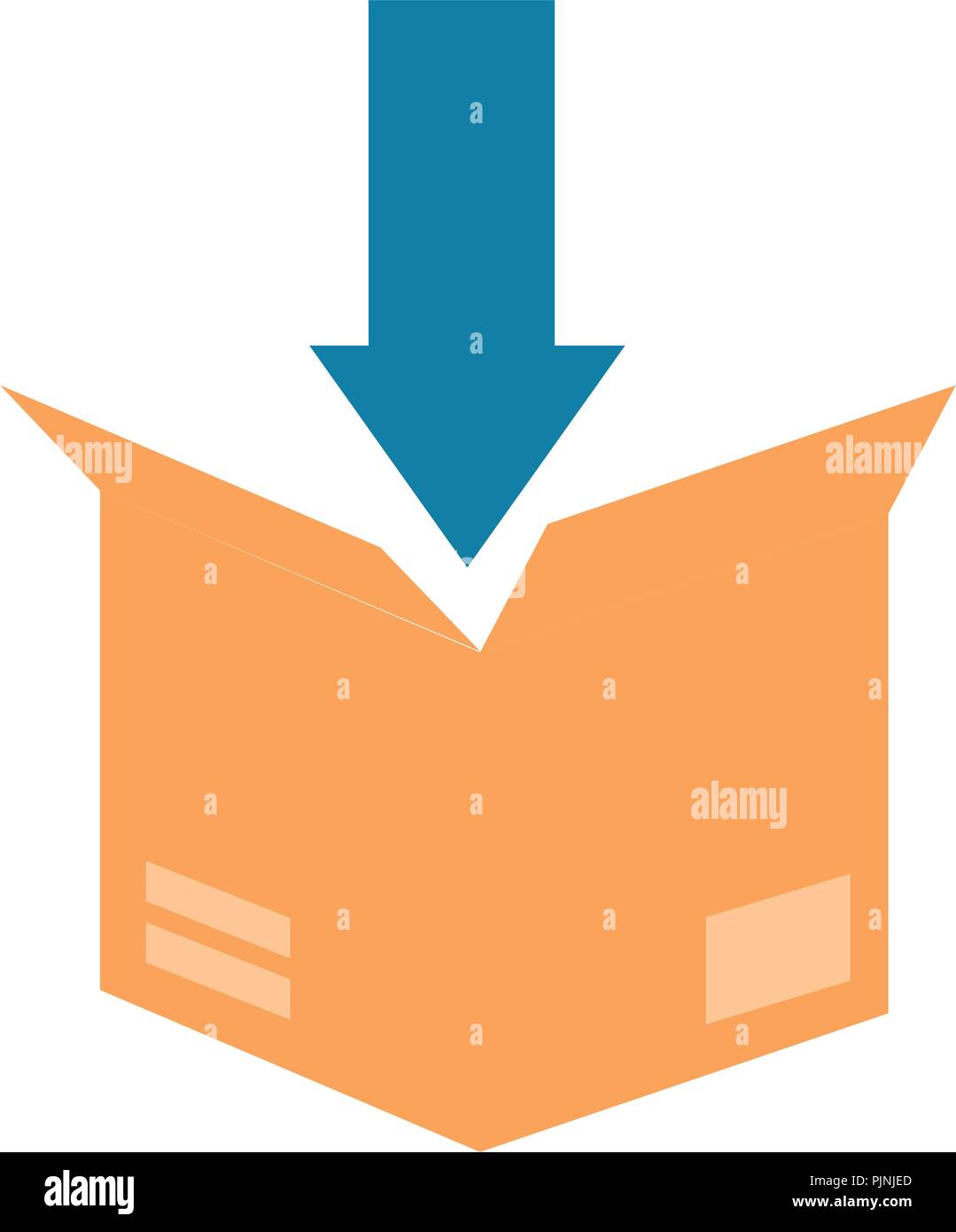 Box with down arrow Stock Vector Images - Alamy