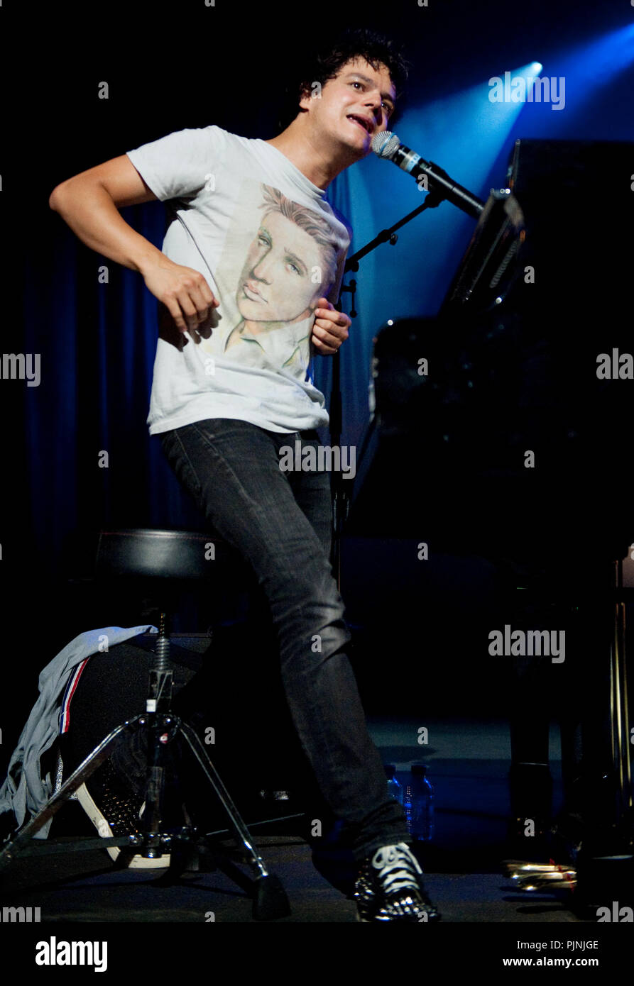 British singer Jamie Cullum in concert at the Jazz Middelheim festival ...