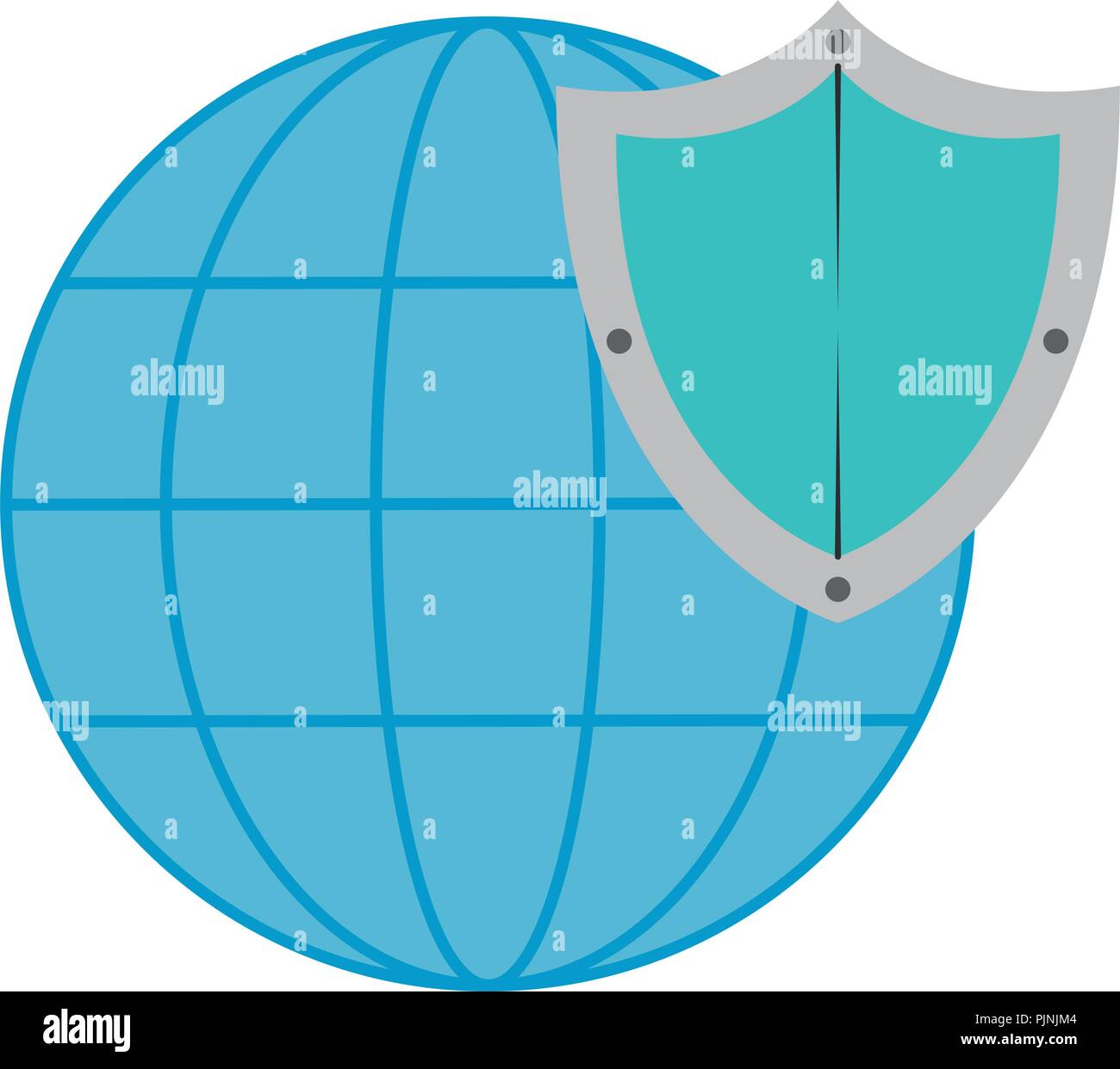 sphere planet with shield Stock Vector Image & Art - Alamy