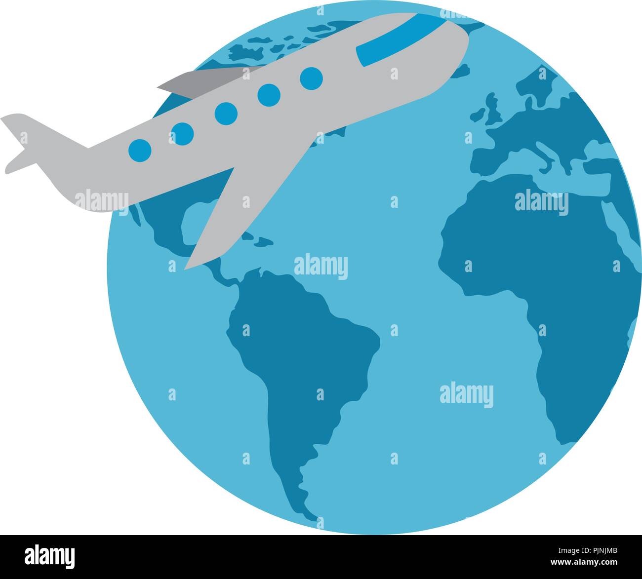 world planet earth with airplane Stock Vector Image & Art - Alamy