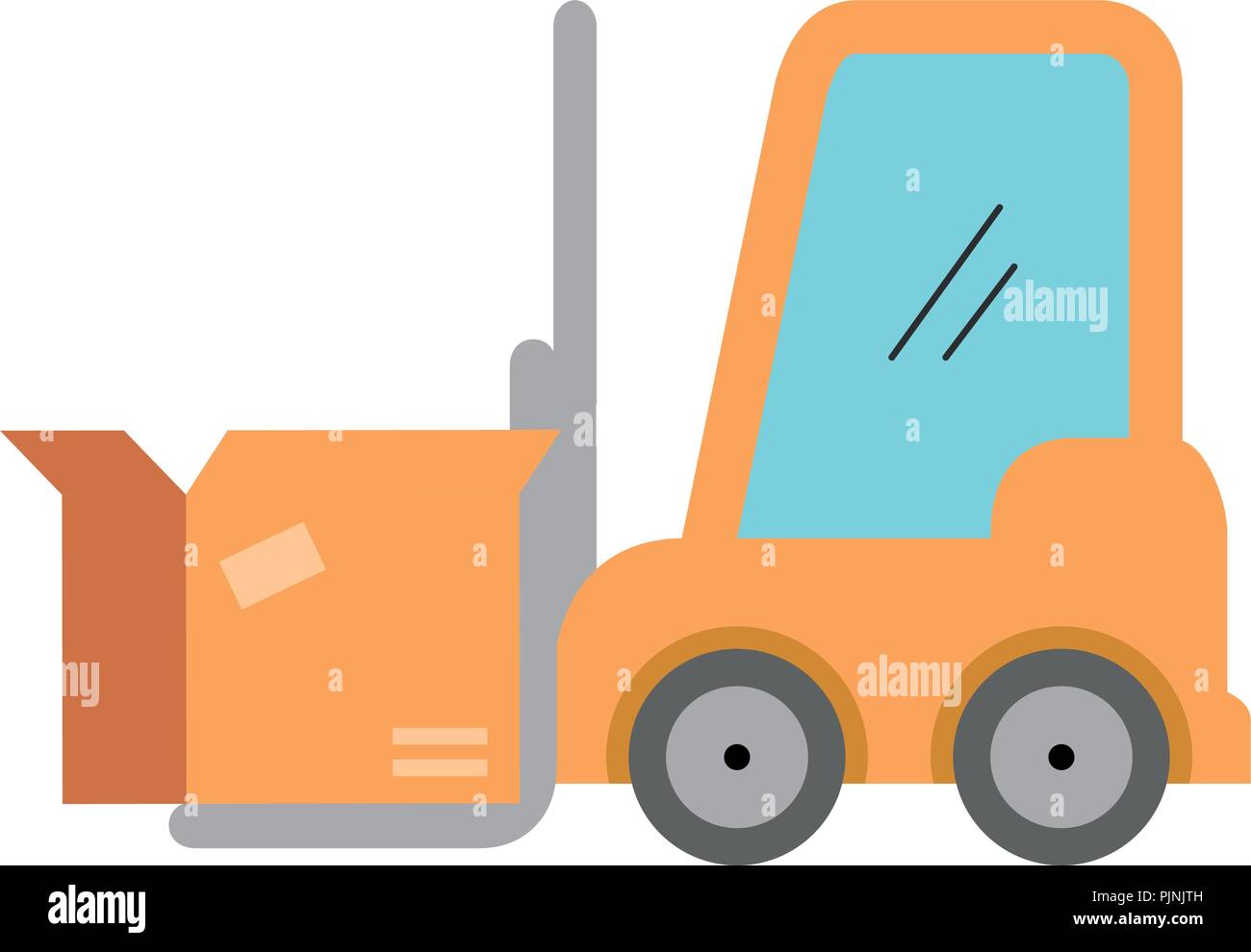 forklift vehicle with boxes Stock Vector Image & Art - Alamy