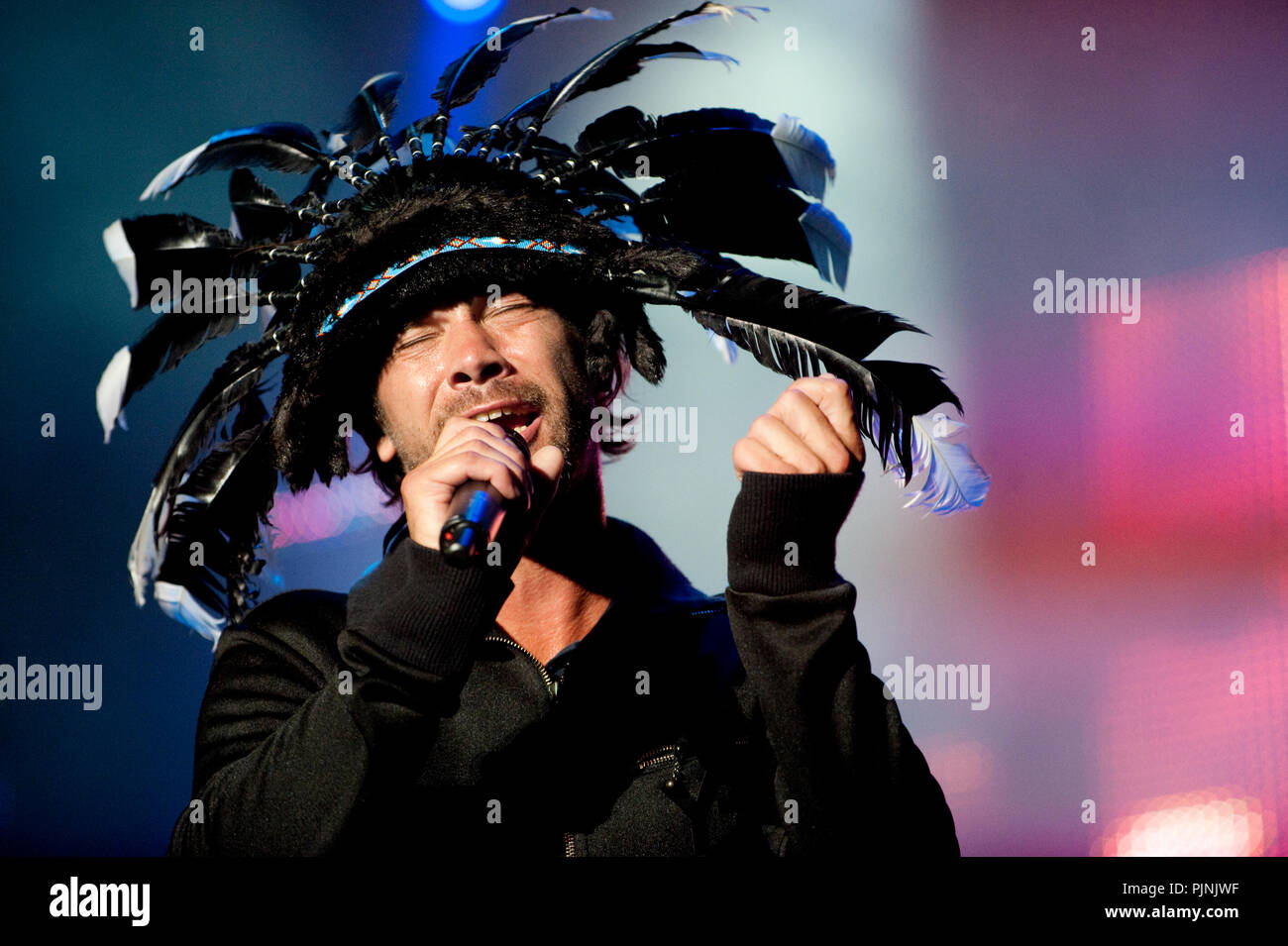 British jazz funk and acid jazz band Jamiroquai at the Suikerrock ...