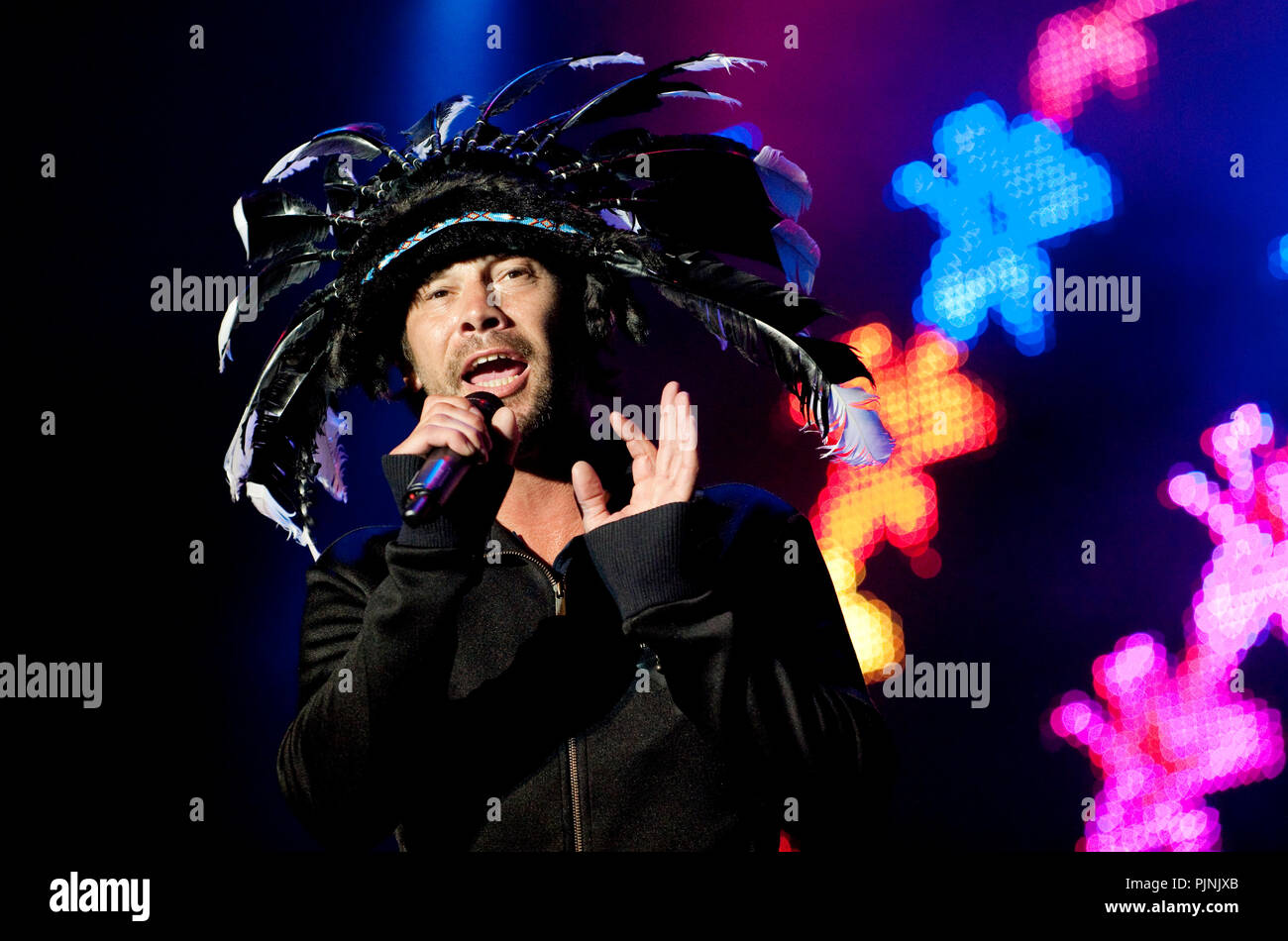 British jazz funk and acid jazz band Jamiroquai at the Suikerrock ...