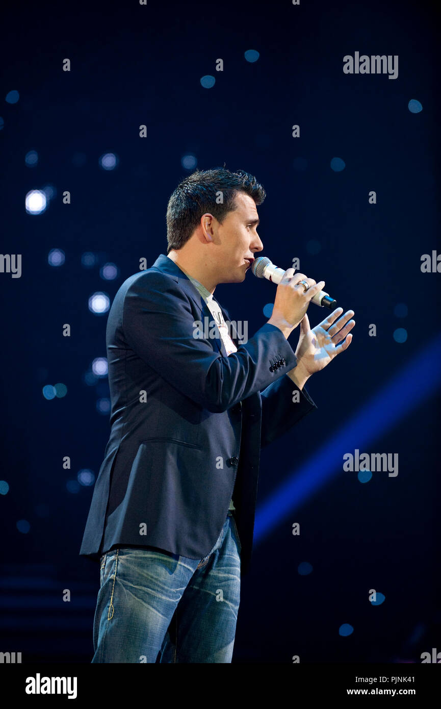 Dutch singer Jan Smit at the Schlagerfestival in Hasselt (Belgium, 02 ...
