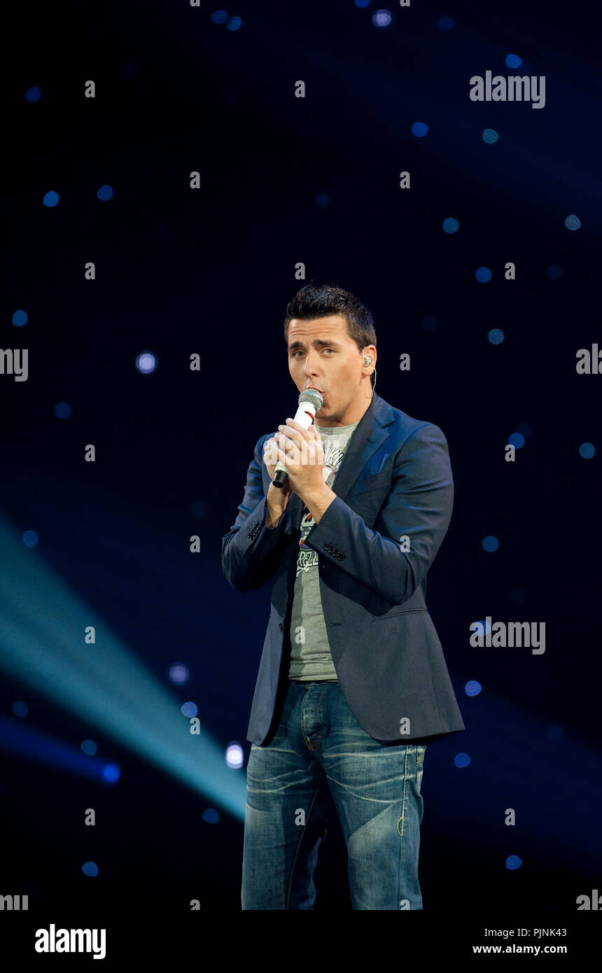 Dutch singer Jan Smit at the Schlagerfestival in Hasselt (Belgium, 02 ...
