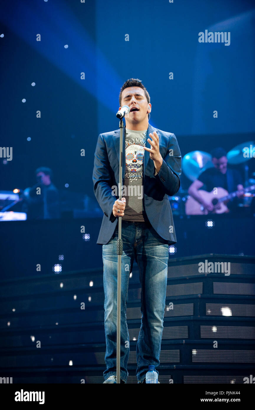 Dutch singer Jan Smit at the Schlagerfestival in Hasselt (Belgium, 02 ...
