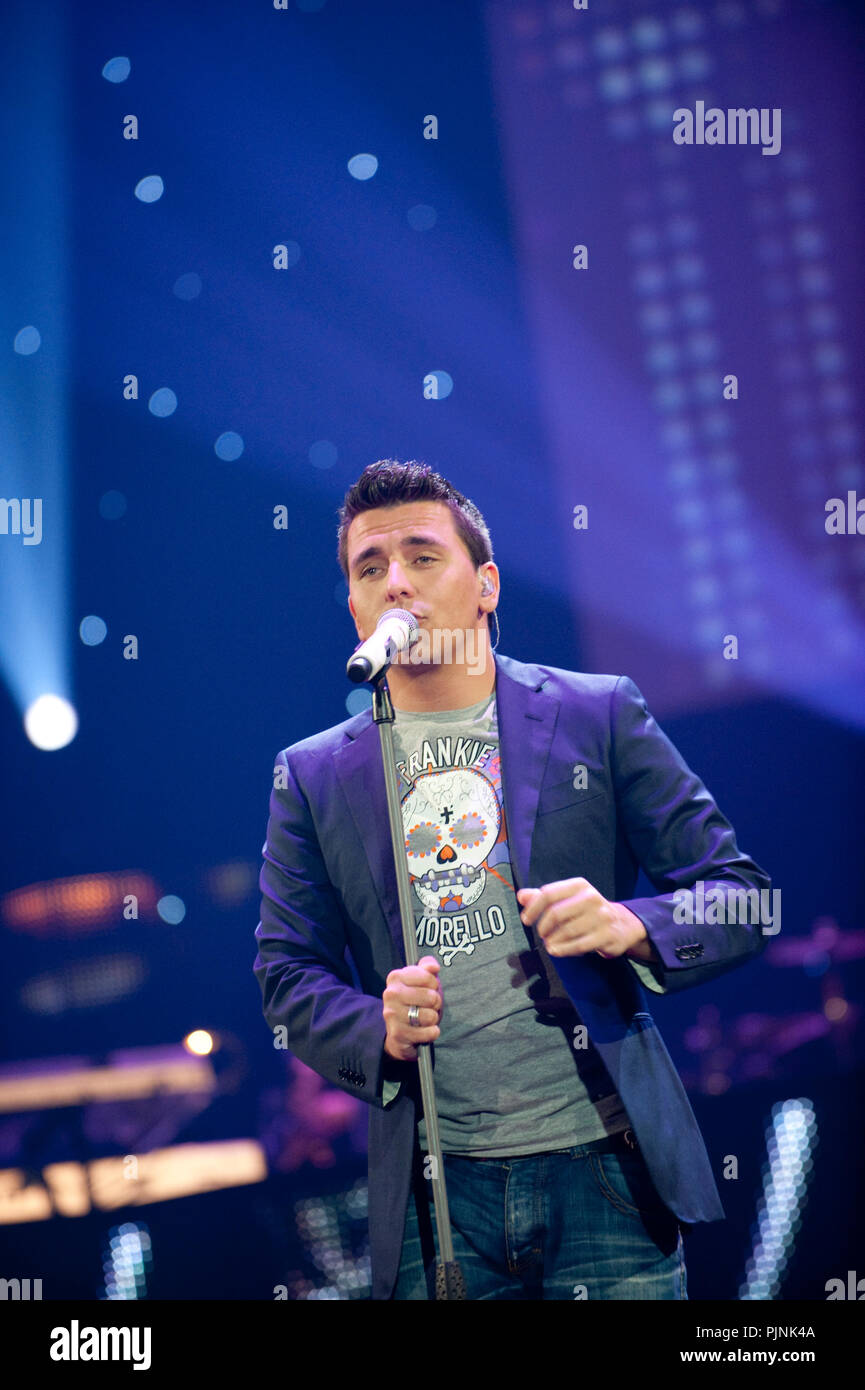 Dutch singer Jan Smit at the Schlagerfestival in Hasselt (Belgium, 02 ...