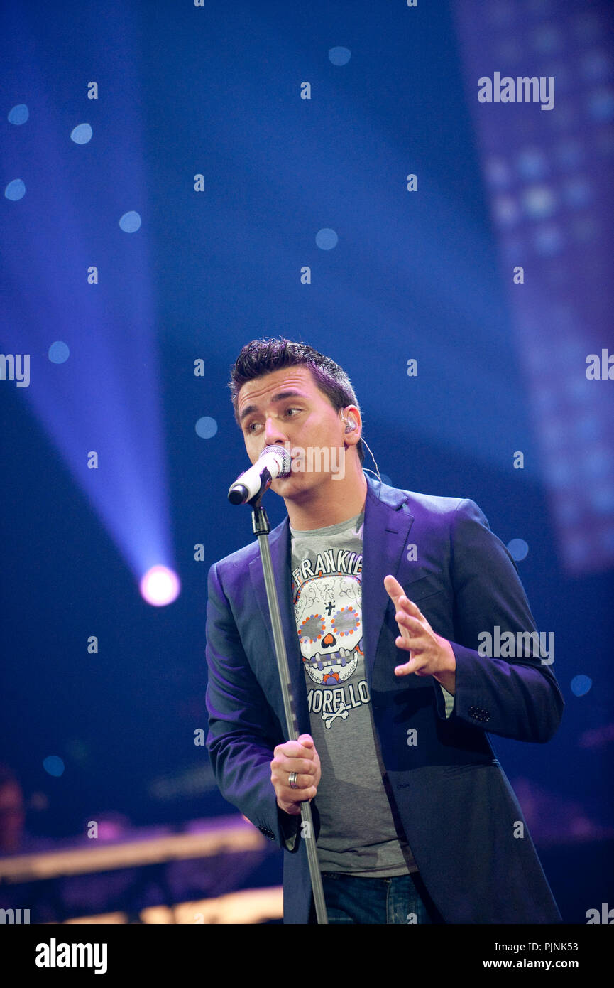 Dutch singer Jan Smit at the Schlagerfestival in Hasselt (Belgium, 02 ...