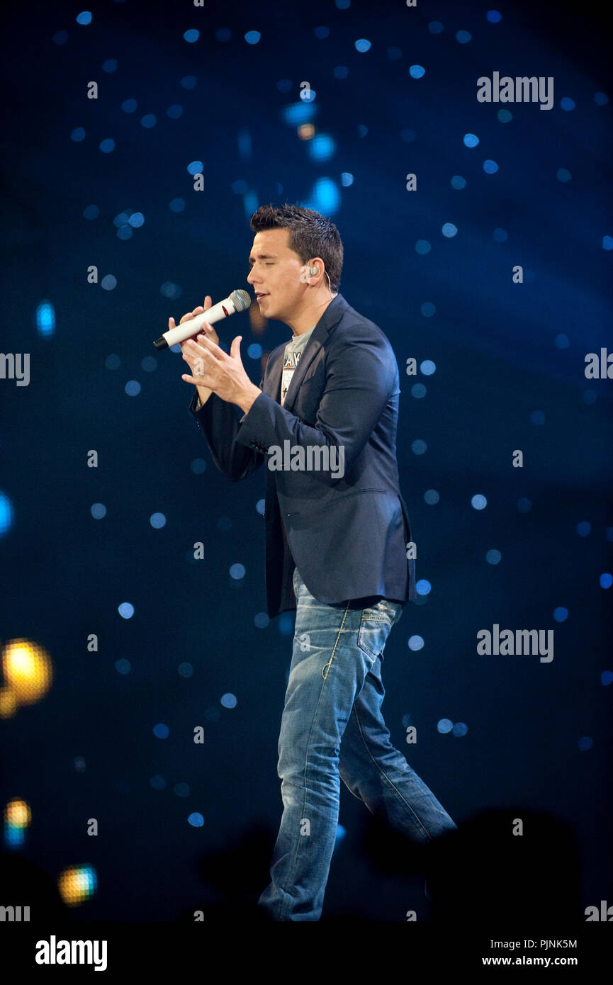 Dutch singer Jan Smit at the Schlagerfestival in Hasselt (Belgium, 02 ...
