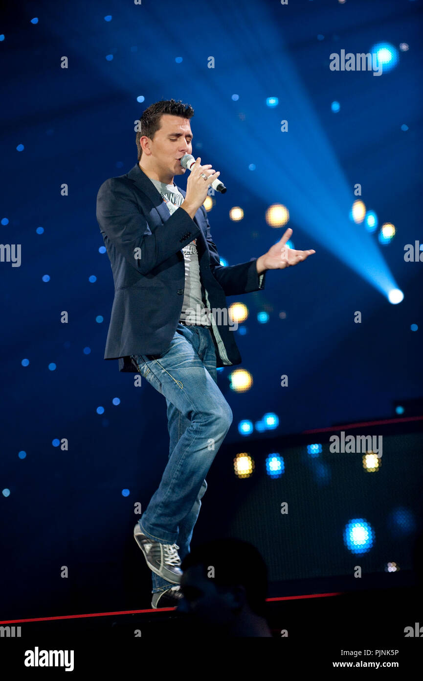 Dutch singer Jan Smit at the Schlagerfestival in Hasselt (Belgium, 02 ...