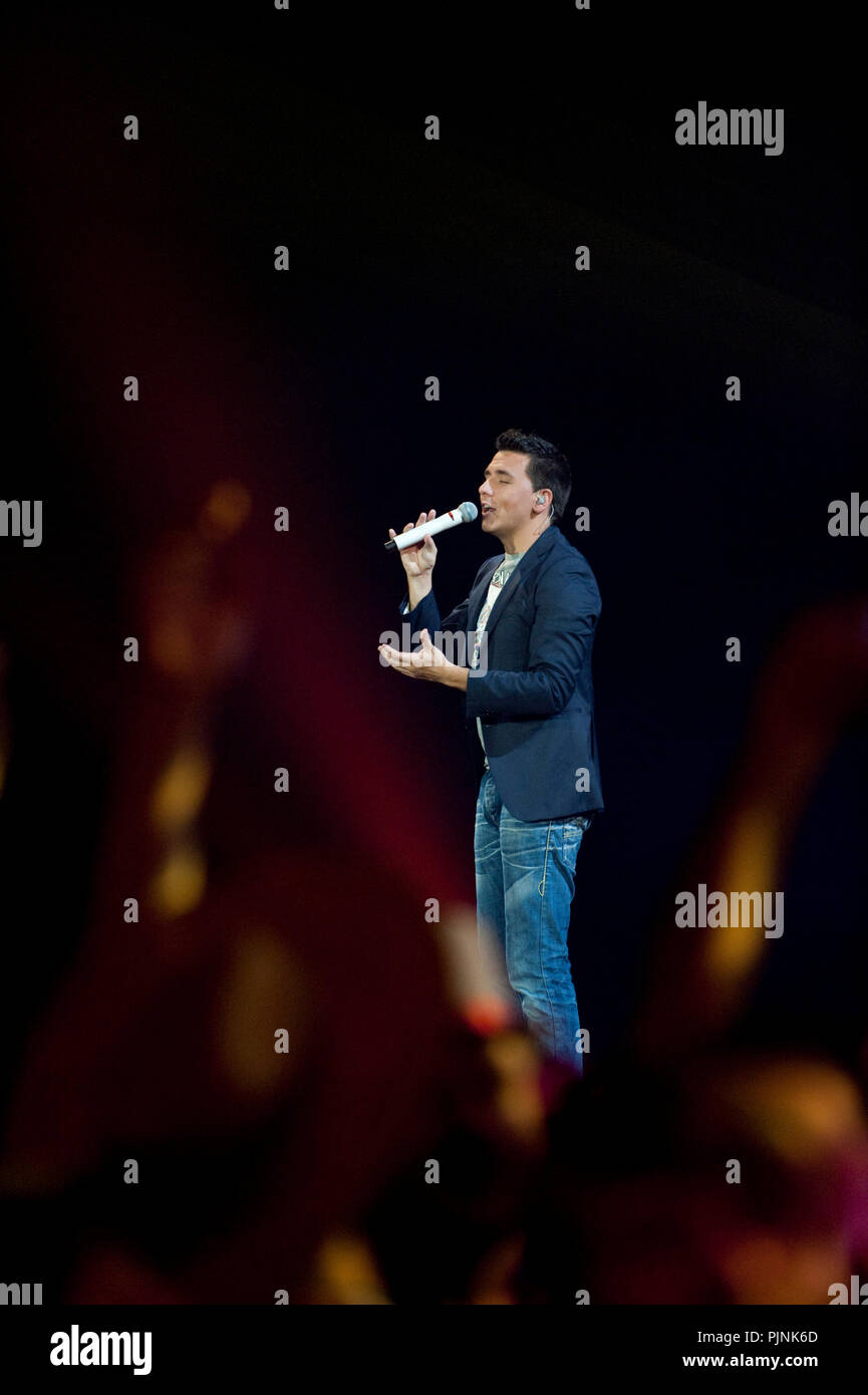 Dutch singer Jan Smit at the Schlagerfestival in Hasselt (Belgium, 02 ...