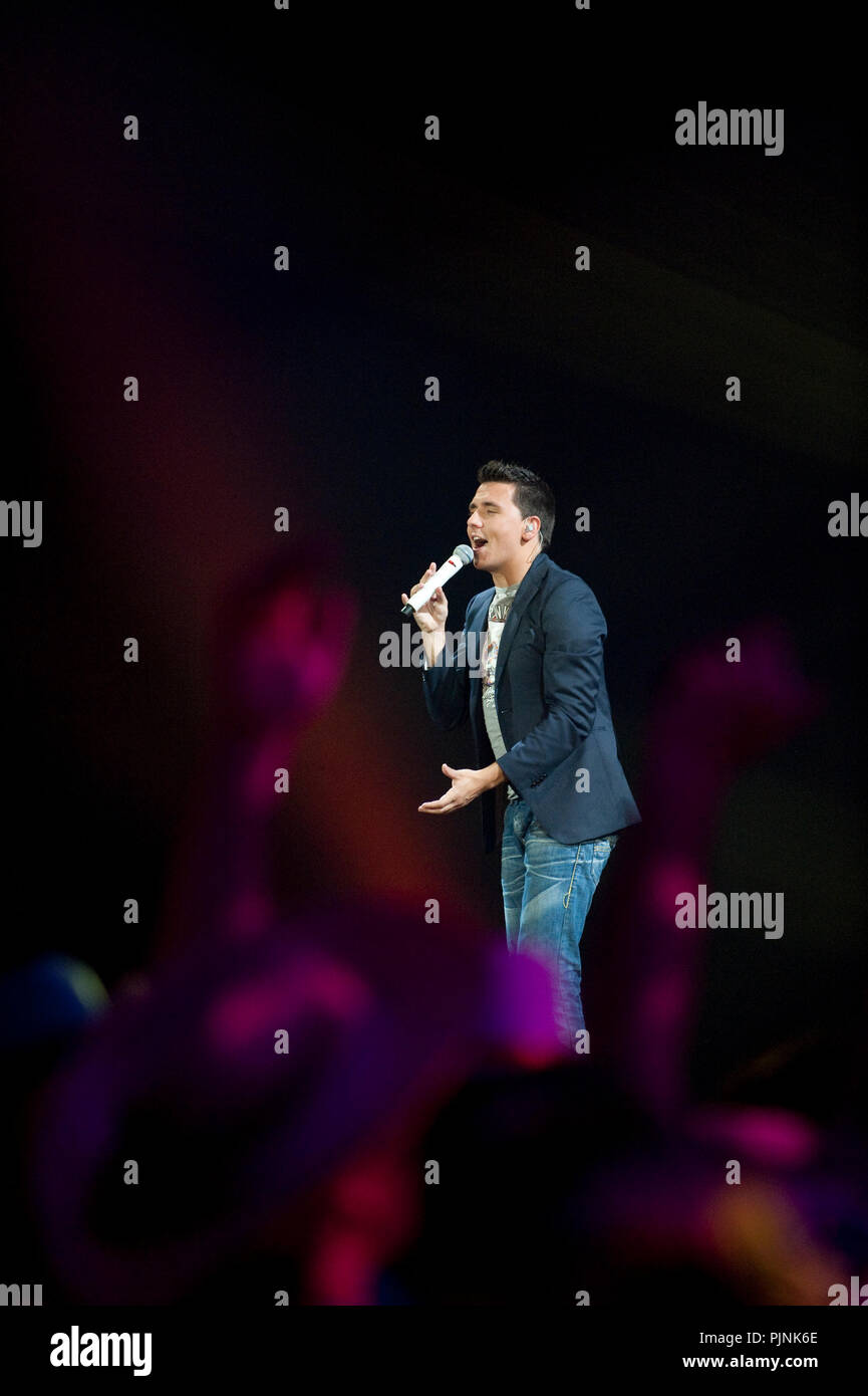 Dutch singer Jan Smit at the Schlagerfestival in Hasselt (Belgium, 02 ...