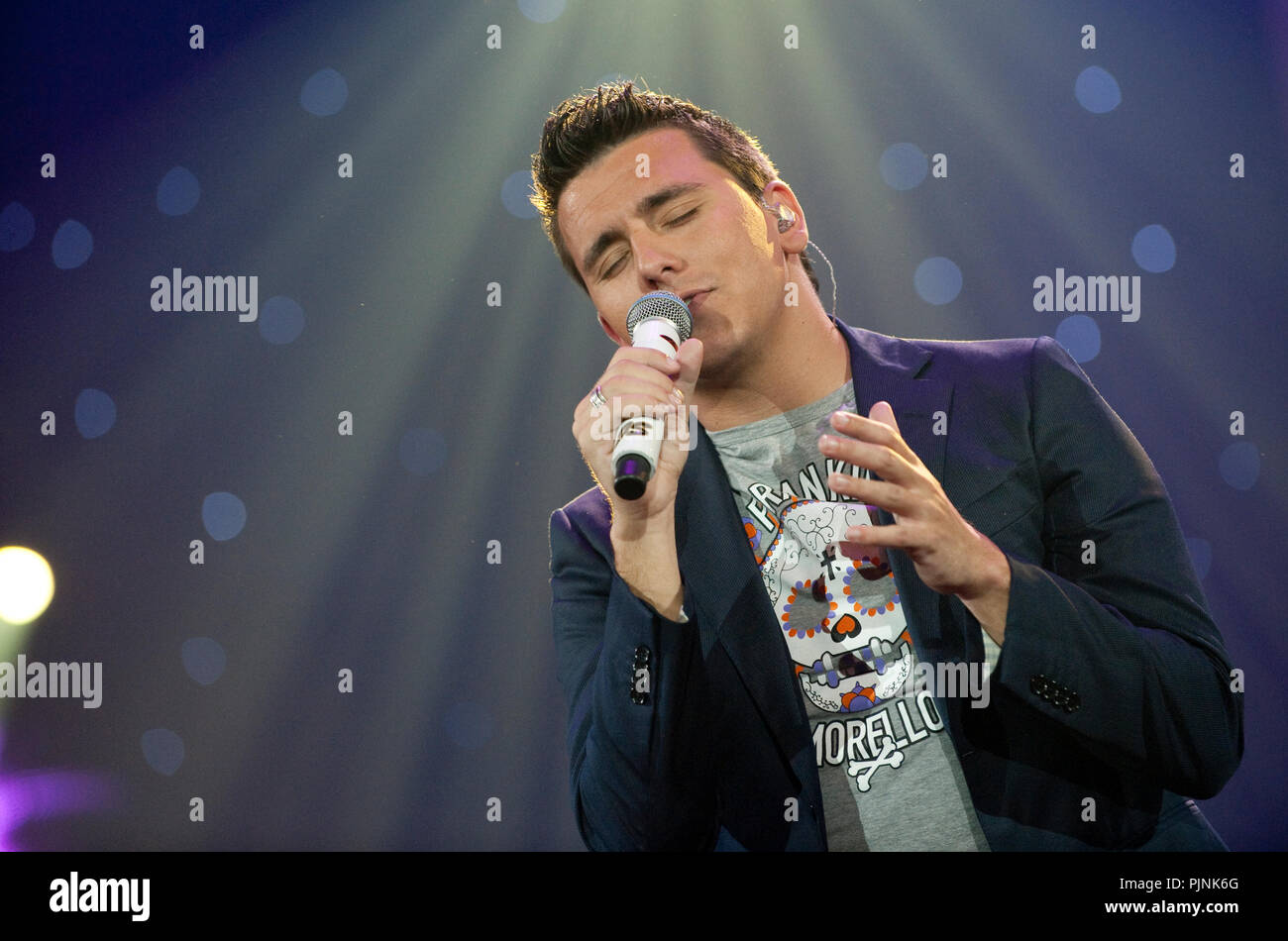 Dutch singer Jan Smit at the Schlagerfestival in Hasselt (Belgium, 02 ...