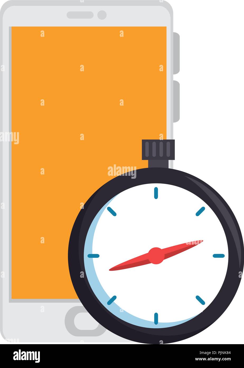 chronometer timer with smartphone Stock Vector Image & Art - Alamy