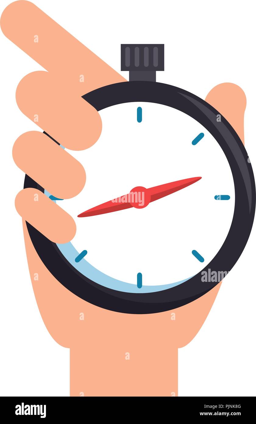 hand with chronometer timer Stock Vector Image & Art - Alamy