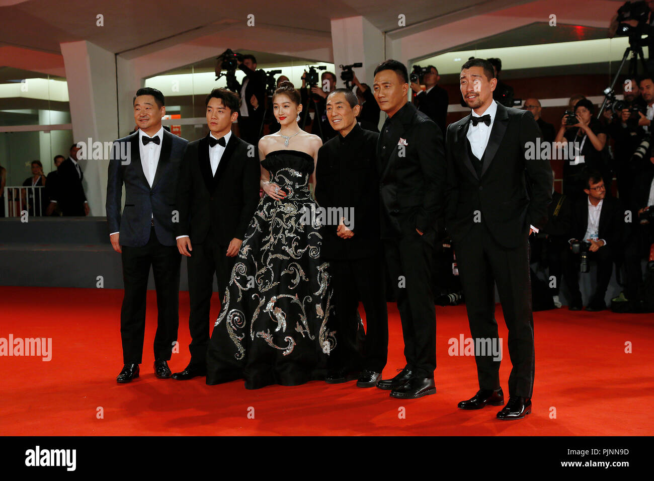 VENICE - September 6: Qianyuan Wang, Hu Jun, Zhang Yimou, Guan Xiaotong ...
