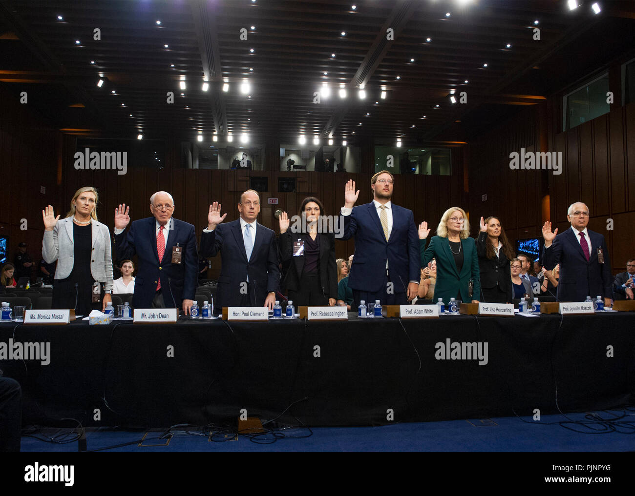 Washington, USA. 7th September 2018. From left to right: Monica Mastal ...
