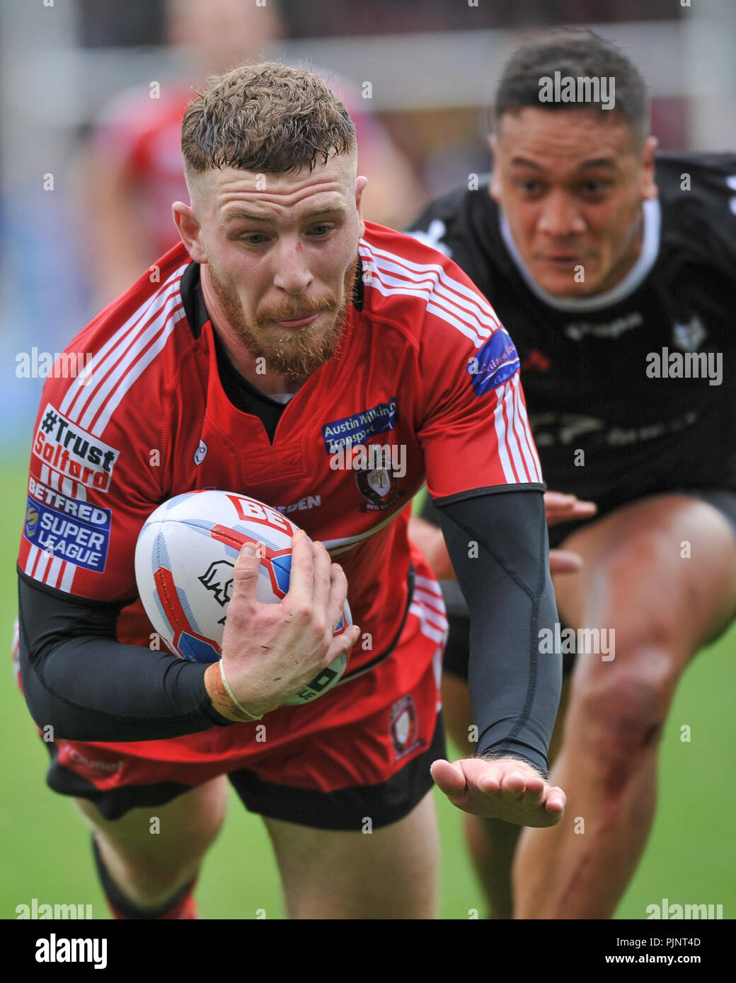 Select Stadium, Salford, UK. 8th September 2018. Rugby League Super 8's ...