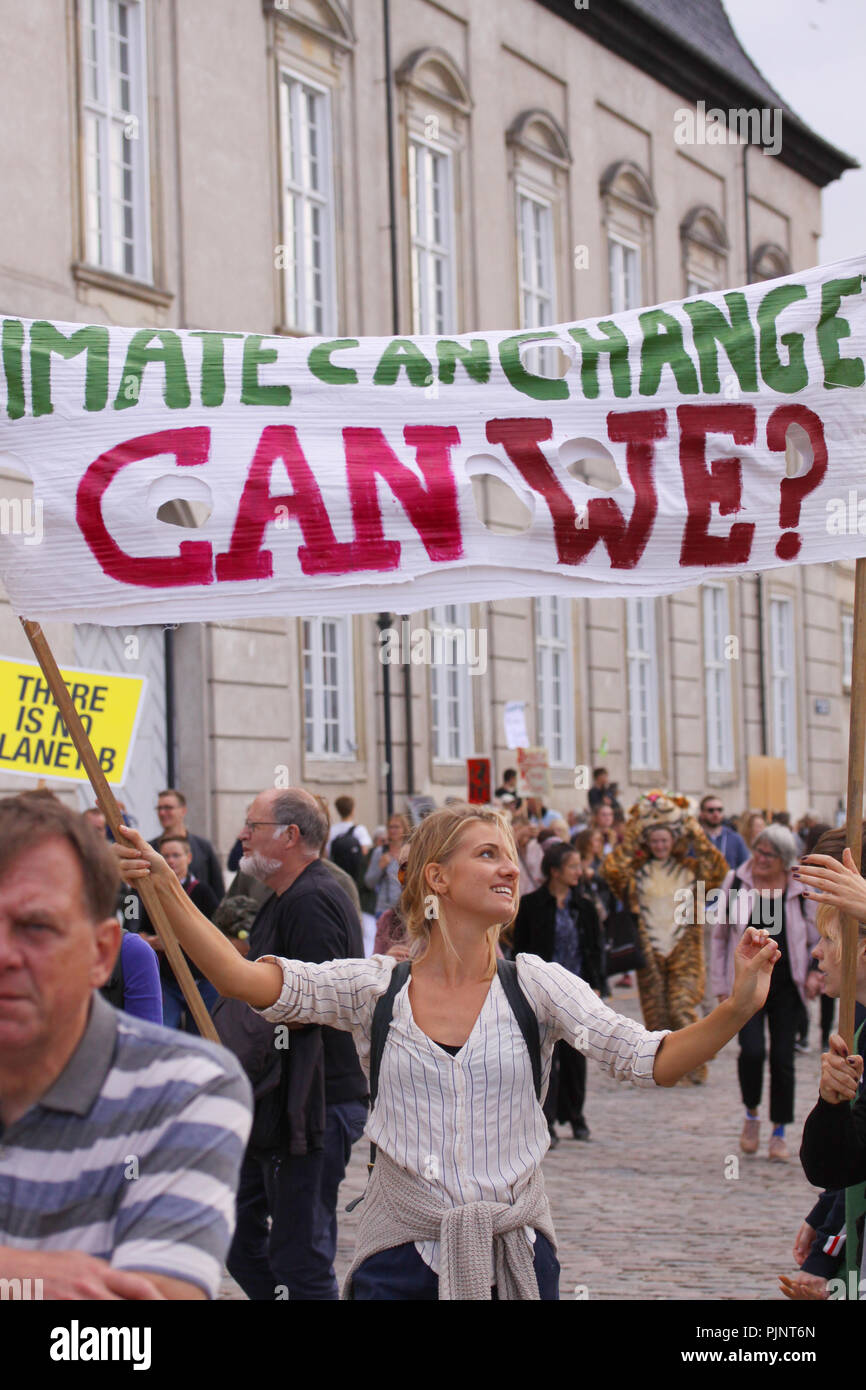 Copenhagen, Denmark. 8th September 2018. The Peoples Climate March for ...